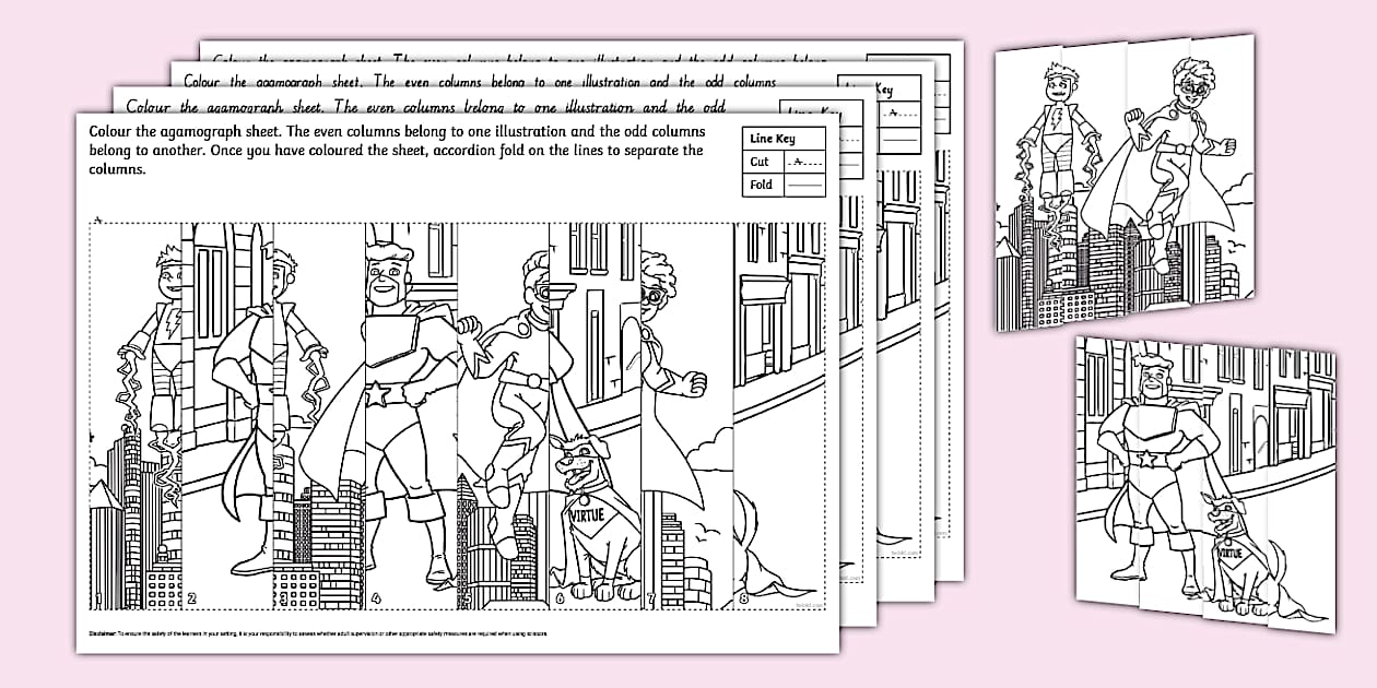 Superhero Agamograph - Twinkl The Arts - (teacher made)