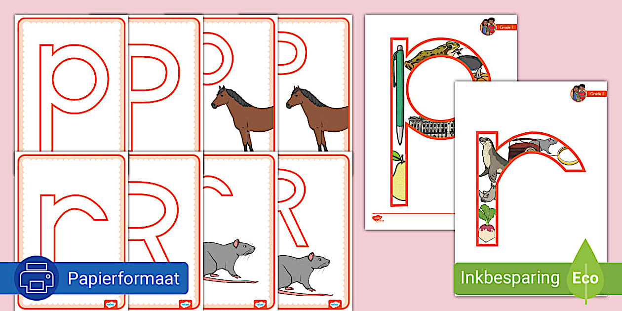Graad 1 Klanke Plakkate r, p (teacher made) - Twinkl