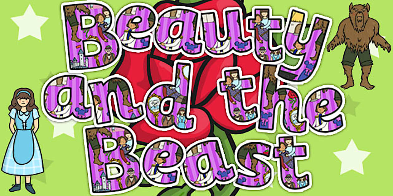 Beauty and the Beast Display Lettering - Twinkl