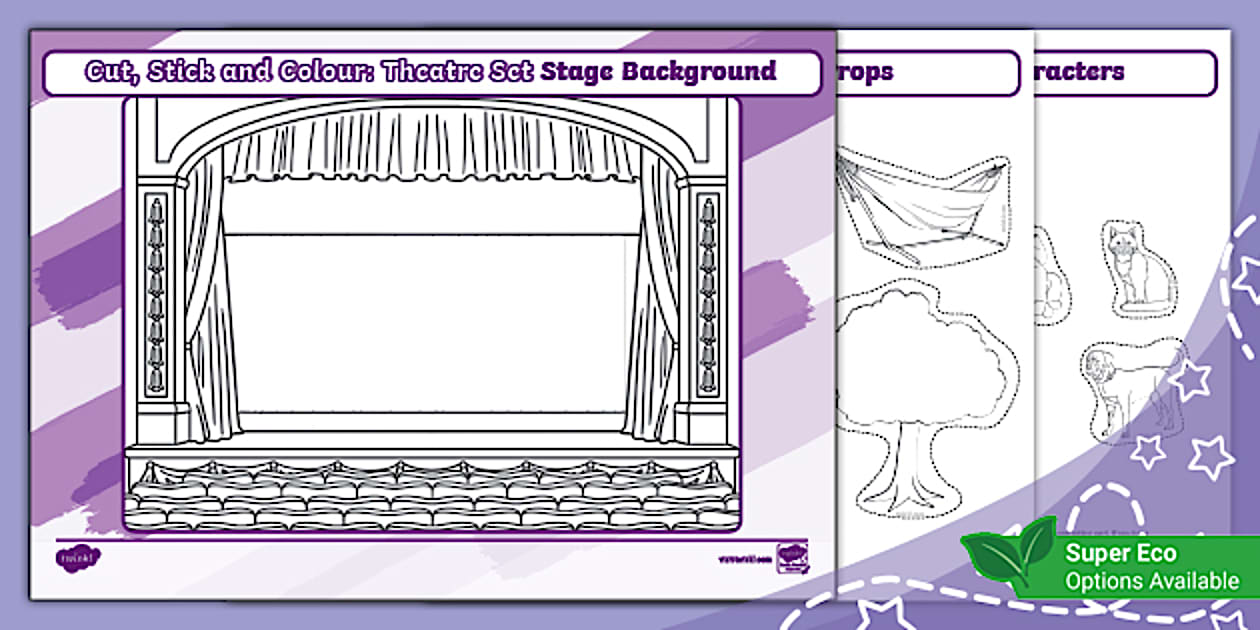 Cut, Stick and Colour Theatre Activity | Parent Resource