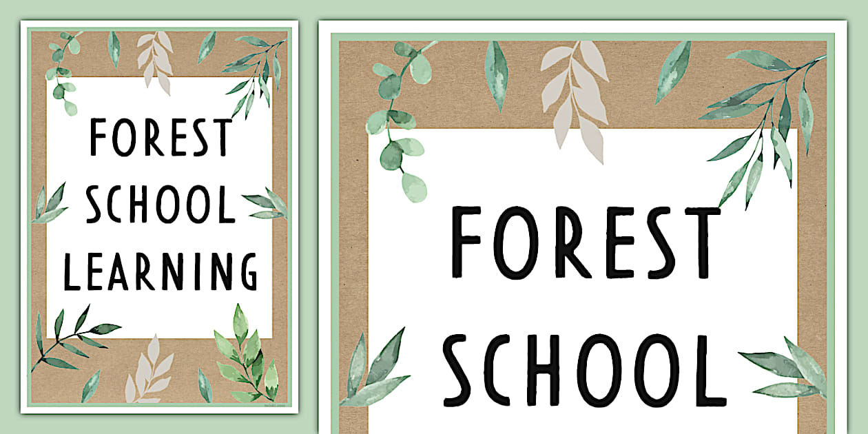 Botanical-Themed Forest School Learning Display Poster