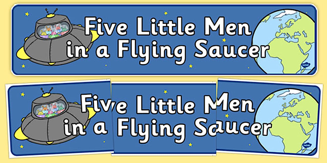 5 Little Men Display Bannerr - Twinkl