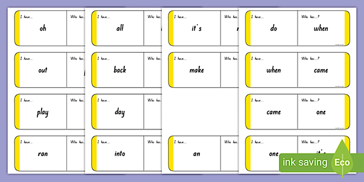 New Zealand Yellow Sight Words Loop Cards - Twinkl