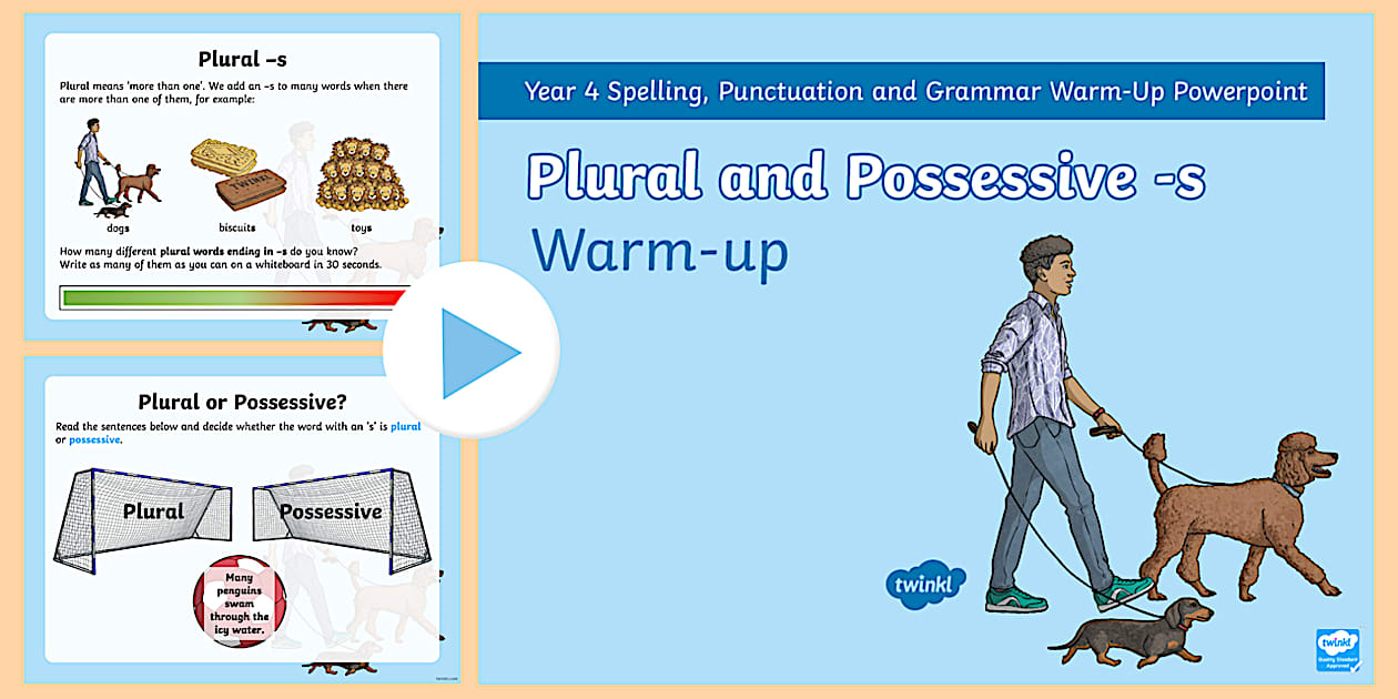 Year 4 Plural and Possessive -s Warm-Up PowerPoint | KS2