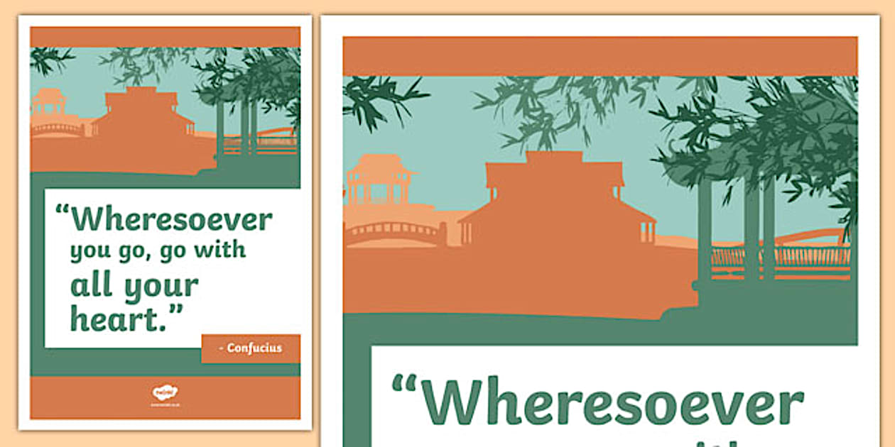 Editable Confucius Inspirational Classroom Quote Display Poster