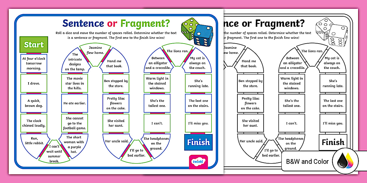 Sentence or Fragment Game | 5th Grade Resource | Twinkl USA