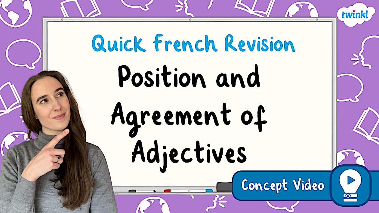 👉 Position and Agreement of Adjectives | KS2 French Concept Video