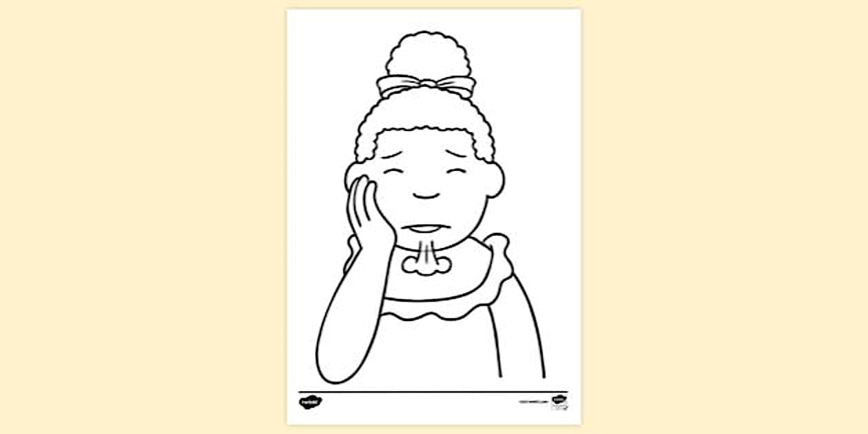 Person Sighing Colouring | Colouring Sheets (teacher made)