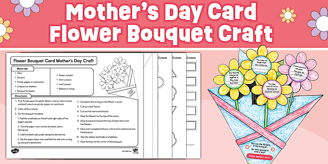FREE Flower Bouquet Card | Mother's Day | Twinkl USA