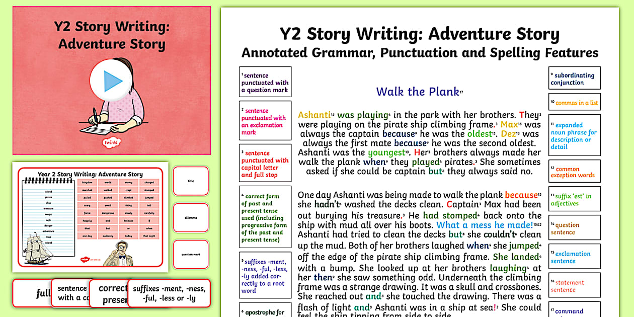 Cursive Story Writing: Adventure Model/Example Text - Twinkl