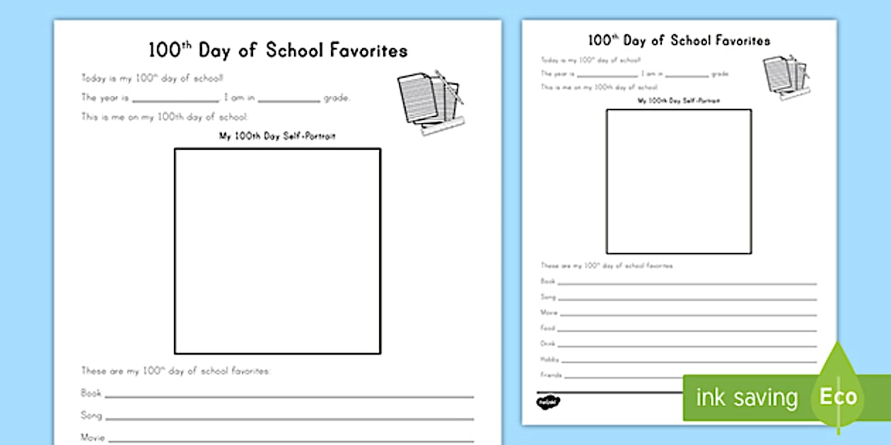 100th Day of School Favorites Worksheet | Twinkl USA