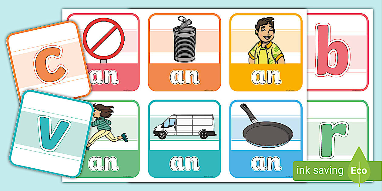 'an' Onset and Rime Matching Activity (teacher made)