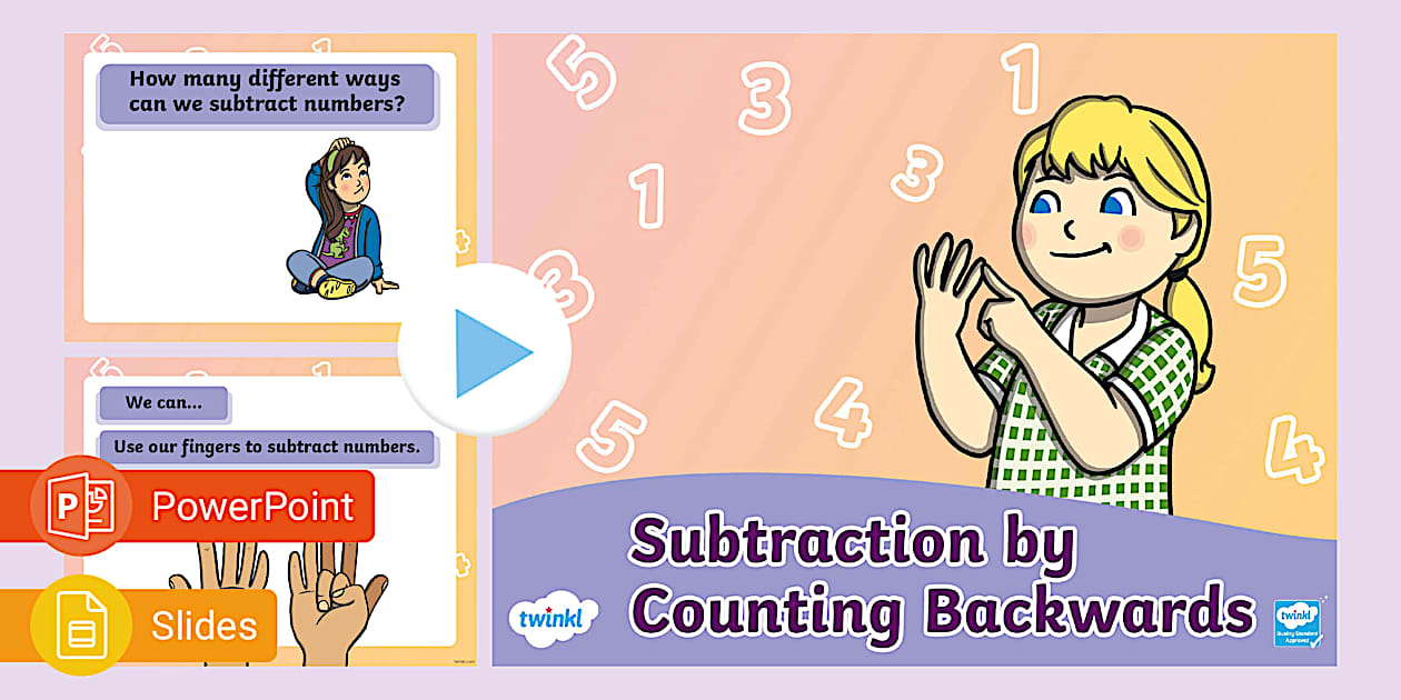 Subtraction By Counting Backwards PowerPoint (teacher made)