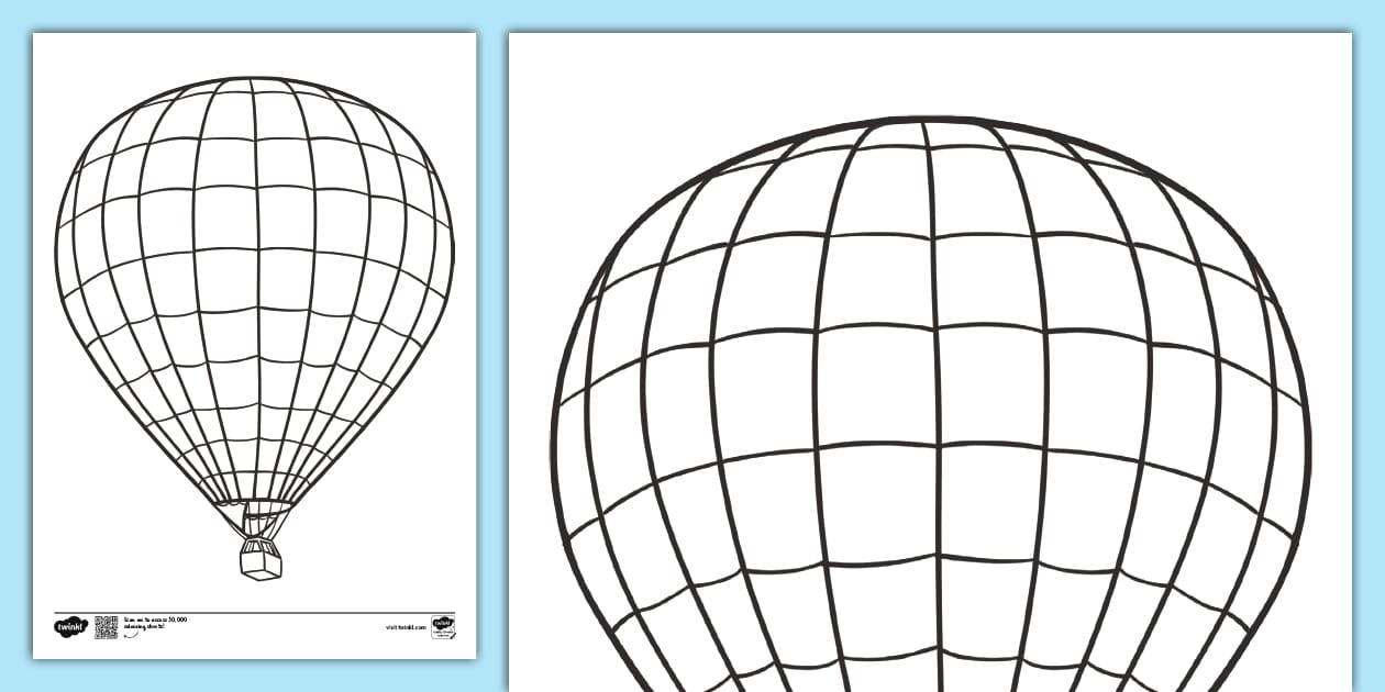 Hot Air Balloon Colouring | Colouring Sheets (teacher made)