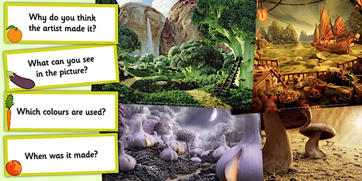 Carl Warner Pictures Photopack and Prompt Questions - Twinkl