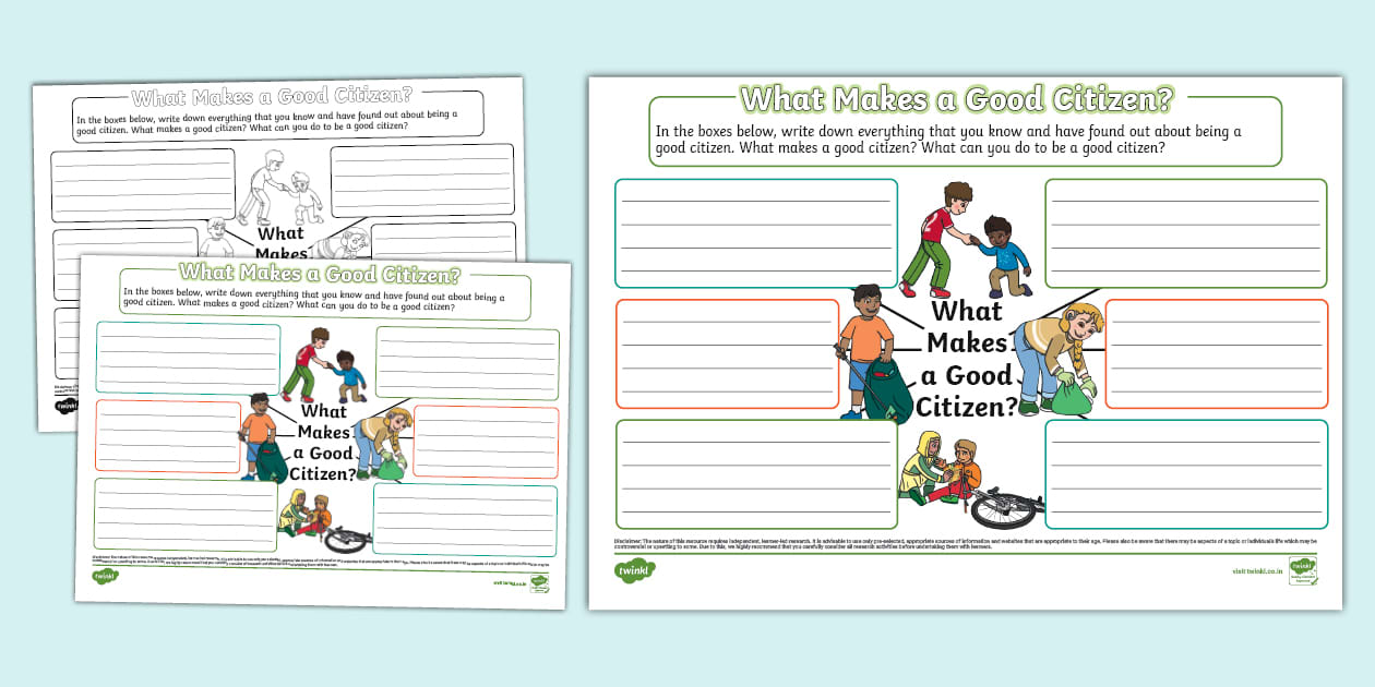 What Makes a Good Citizen? Mind Map (teacher made) - Twinkl
