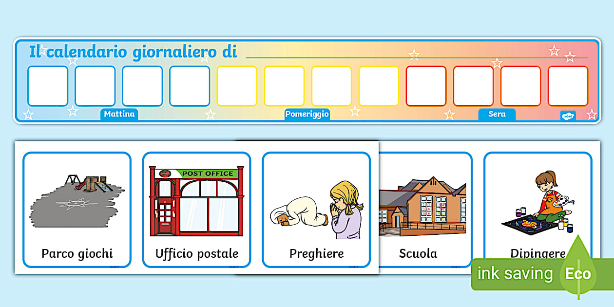 Calendario Routine Bambini | Twinkl (l'insegnante ha fatto)