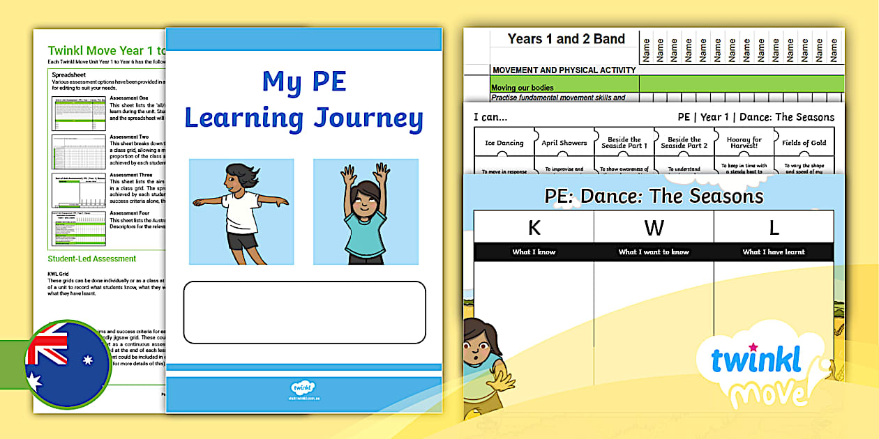 Move PE Year 1 Dance: The Seasons Assessment Pack
