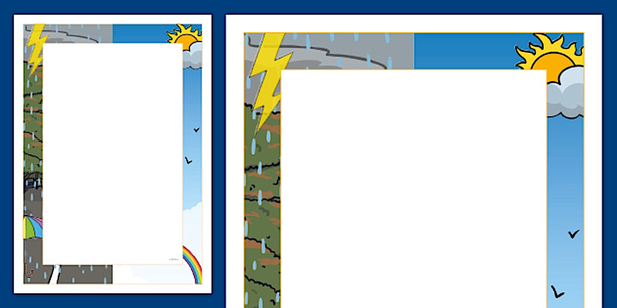 Editable Weather Decorative Page Border (teacher made)