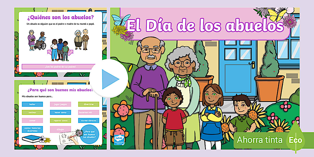 PowerPoint: El Día de los Abuelos (teacher made) - Twinkl