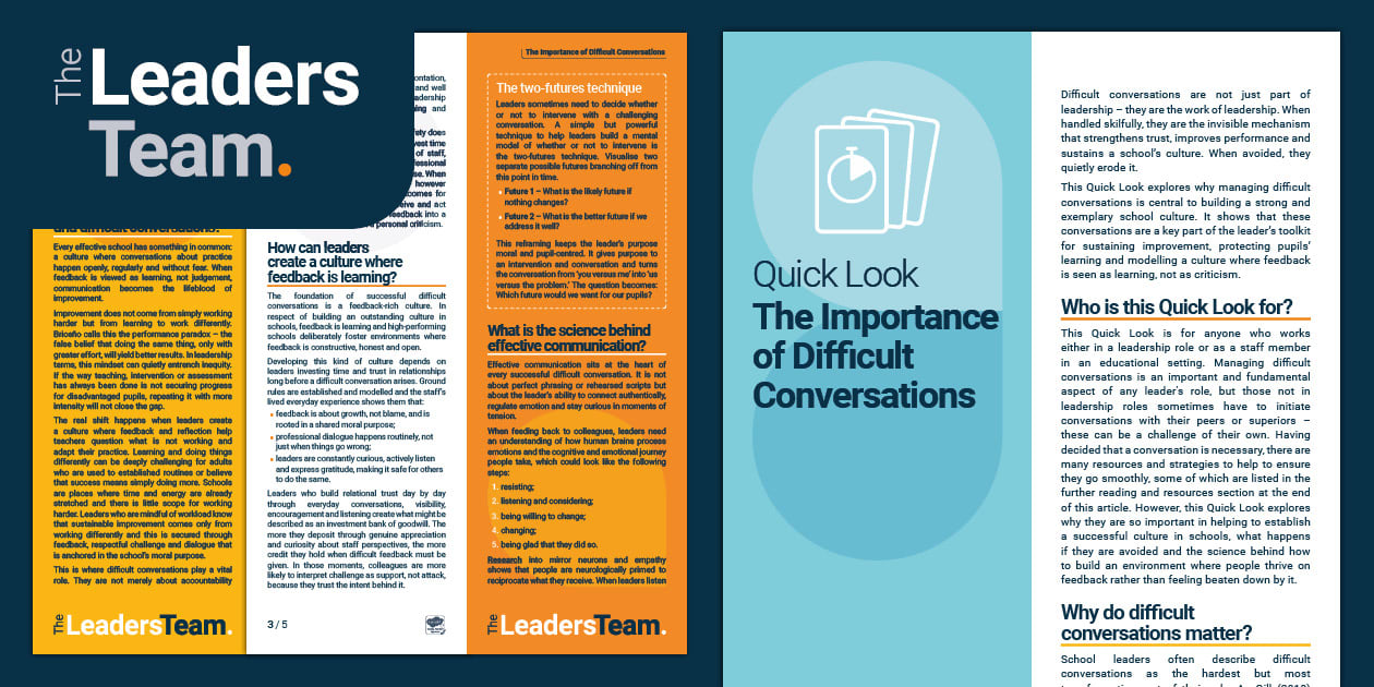 Importance of Difficult and Challenging Conversations
