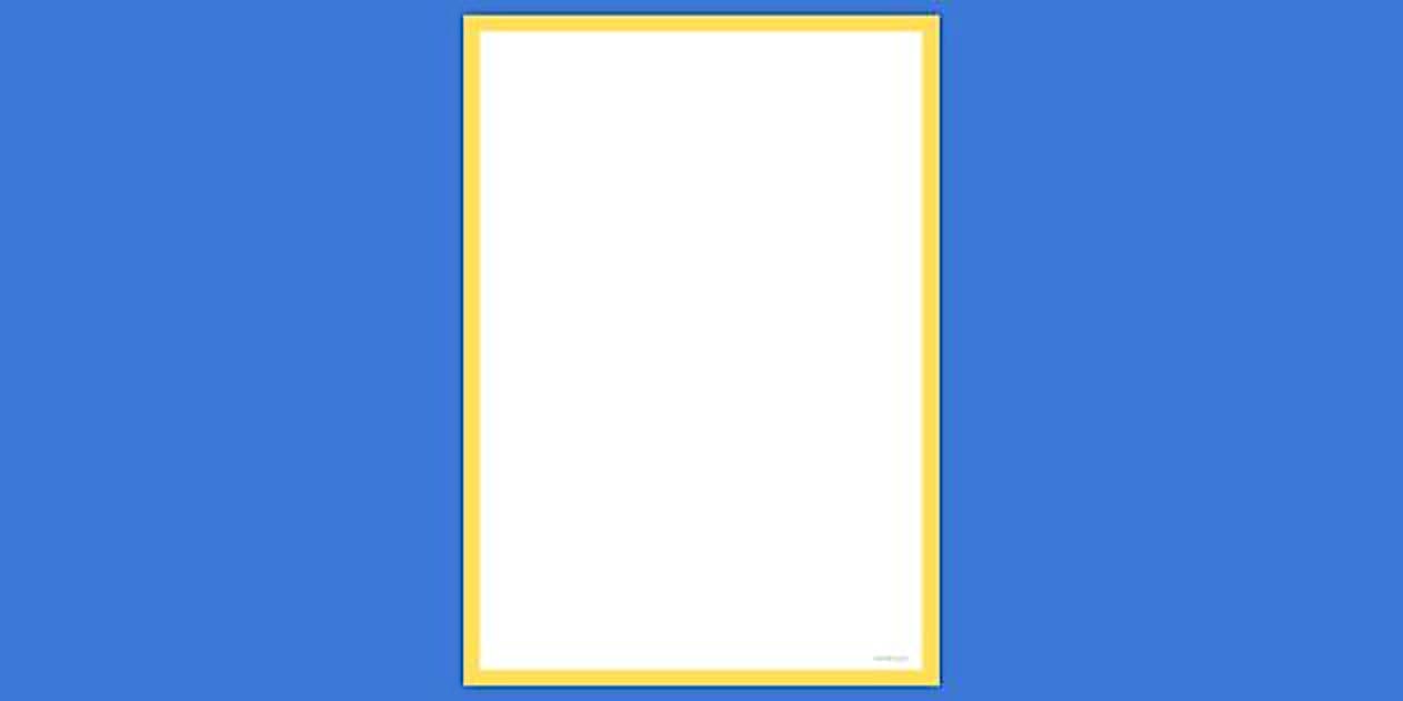 Yellow Page Border | Page Borders | Twinkl (teacher made)