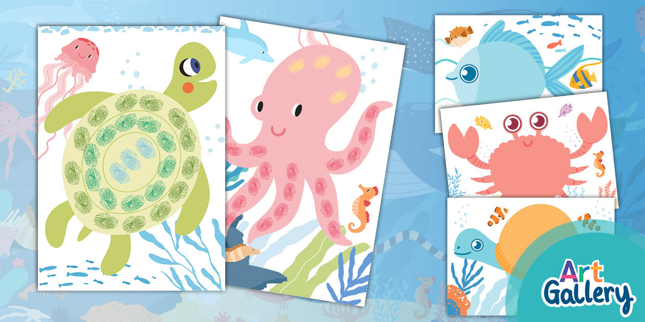 Under the Sea Fingerprint Activity (teacher made) - Twinkl