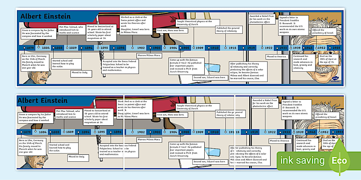 Albert Einstein Timeline | Twinkl Science Resources - Twinkl