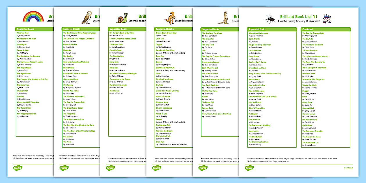 Black and White EYFS/KS1 Book List Pack (teacher made)