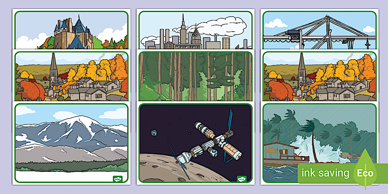 Story Setting Display Posters - Twinkl