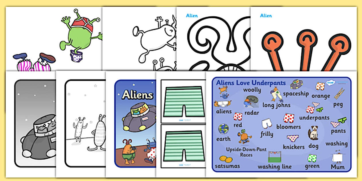 Resource Pack to Support Teaching on Aliens Love Underpants - ESL ...