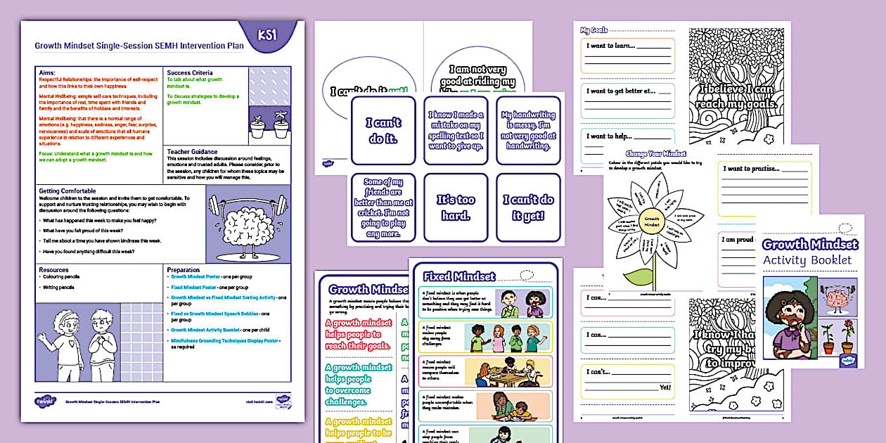 Growth Mindset KS1 Single-Session SEMH Intervention - Twinkl
