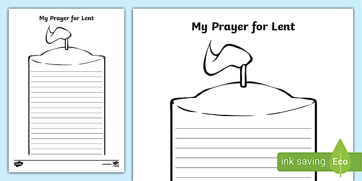 Lenten Prayer Template (teacher made) - Twinkl