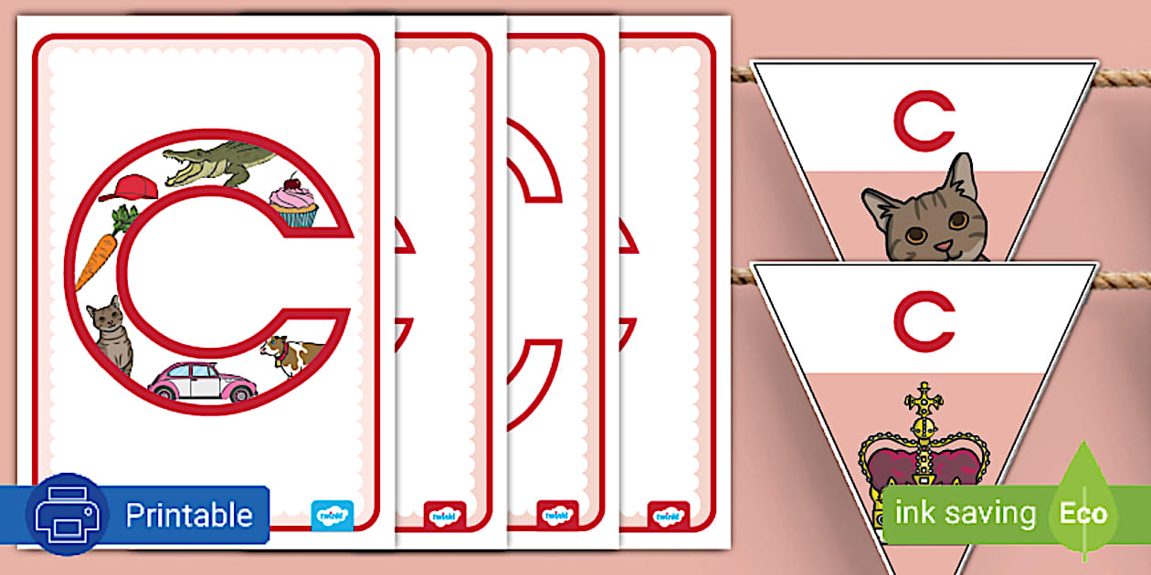 Gr. R Phonics Display Posters and Bunting: C Sound - Twinkl