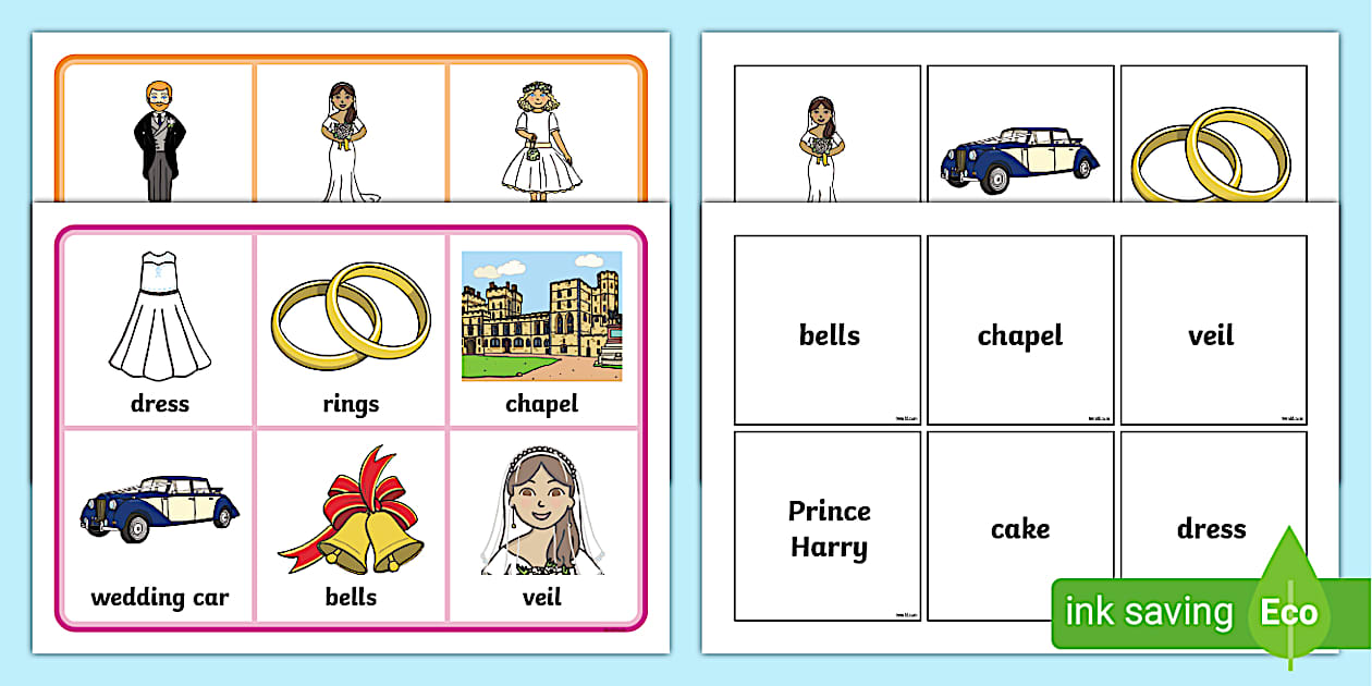 Royal Wedding Bingo (teacher made) - Twinkl