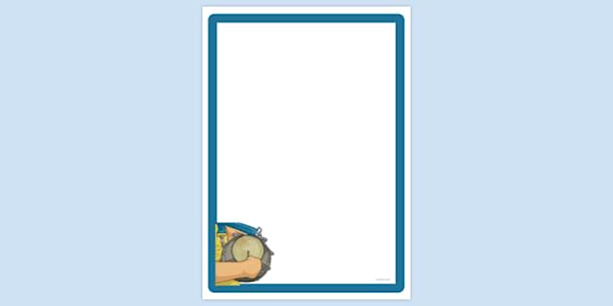 Simple Blank Cuica Drum Page Border | Page Borders | Twinkl