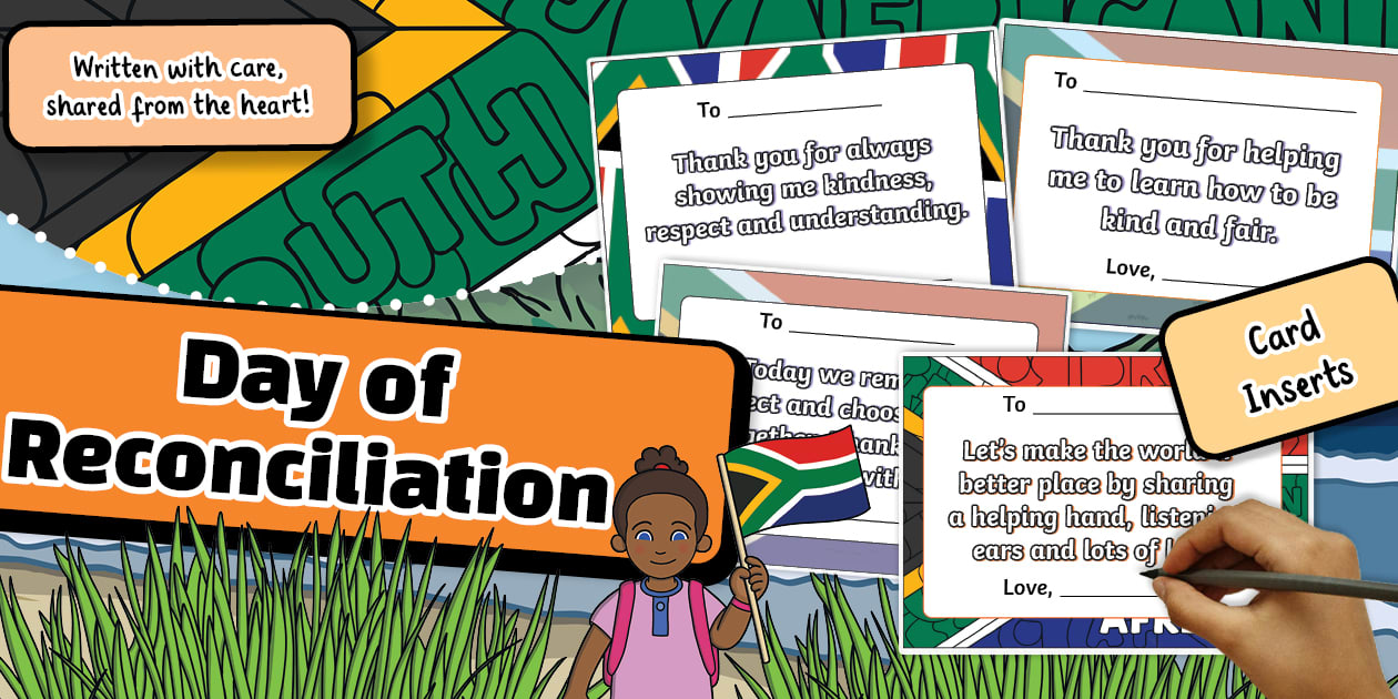 Foundation Phase Life Skills - Day of Reconciliation - Greetings Card ...