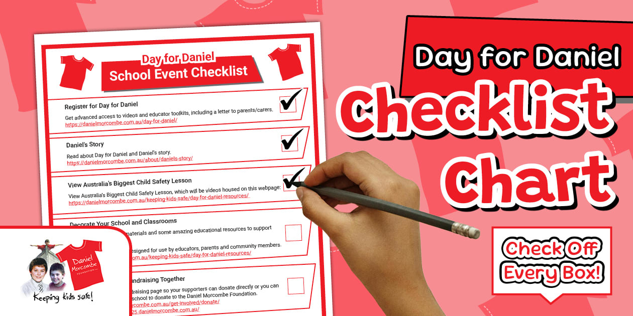 Day for Daniel School Event Checklist