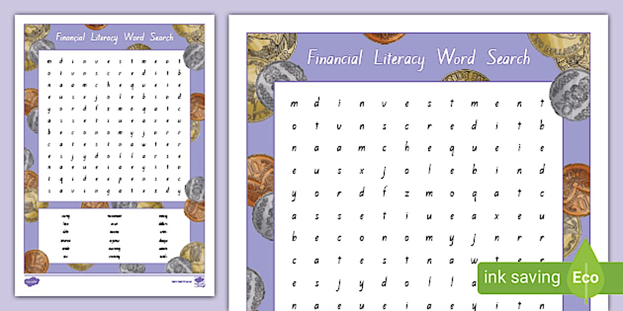 Financial Literacy Word Search (teacher made) - Twinkl