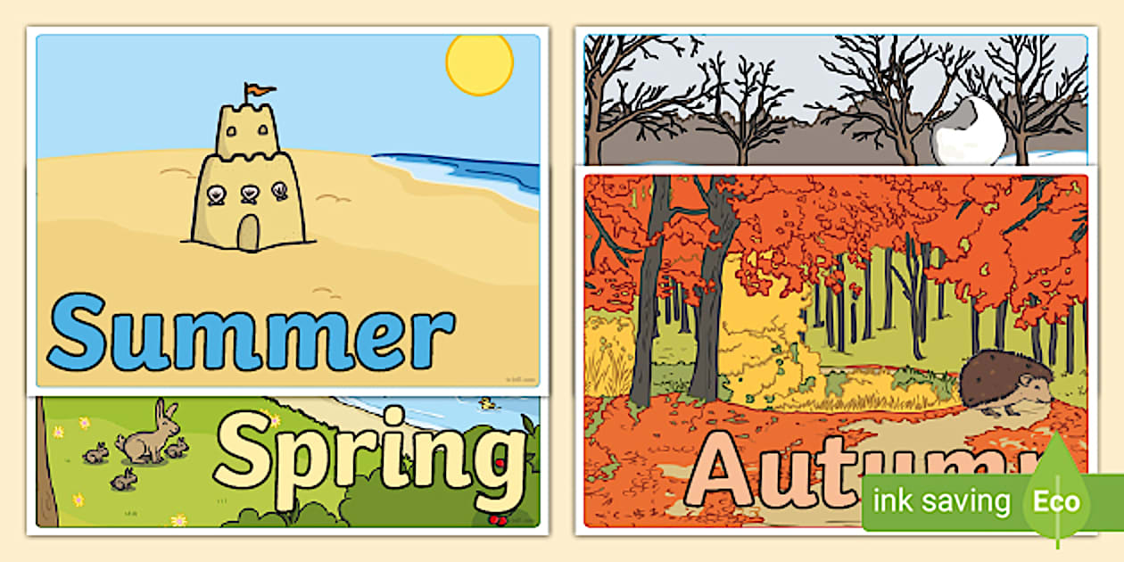 👉 Storage Box A4 Seasons Labels (Teacher-Made) - Twinkl