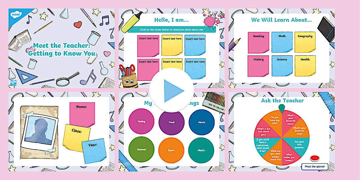 Meet the Teacher: Getting to Know You PowerPoint - Twinkl