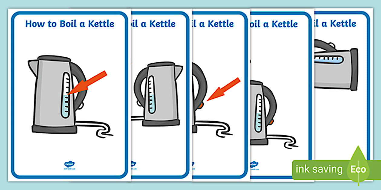 How to Boil a Kettle Sequencing (teacher made) - Twinkl