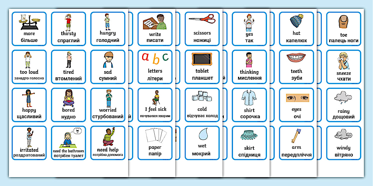 FREE! - Ukrainian Translation Non-Verbal Communication Cards