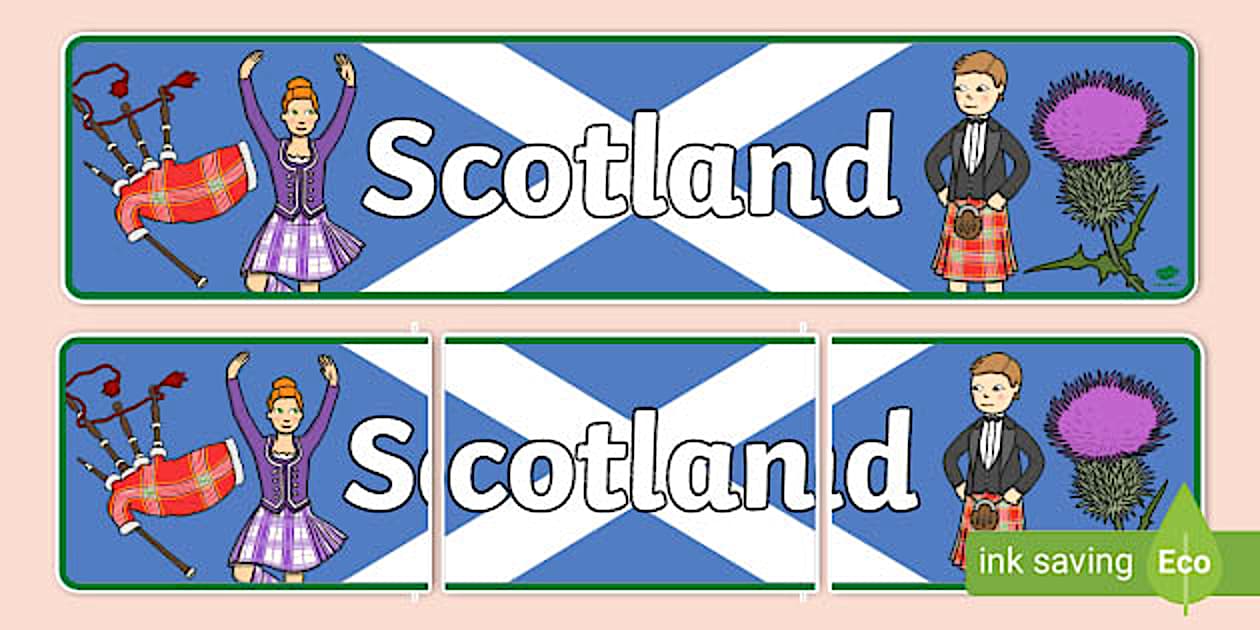 Scottish Flag Banner Display (teacher made) - Twinkl