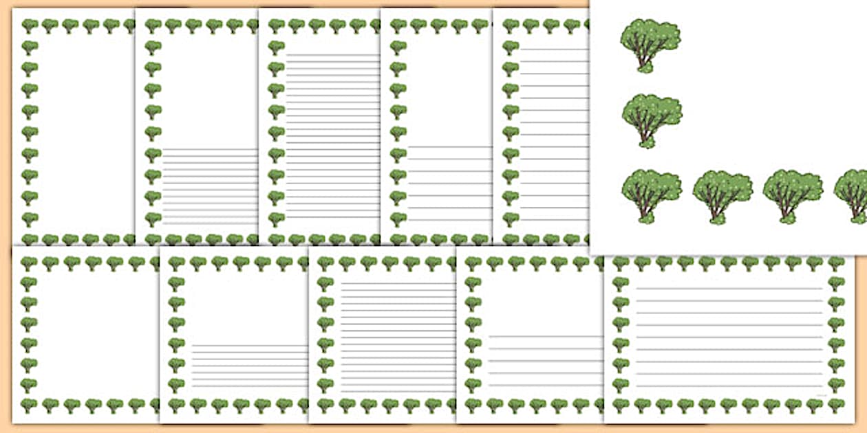 Editable Elder Tree Themed Page Borders - Twinkl