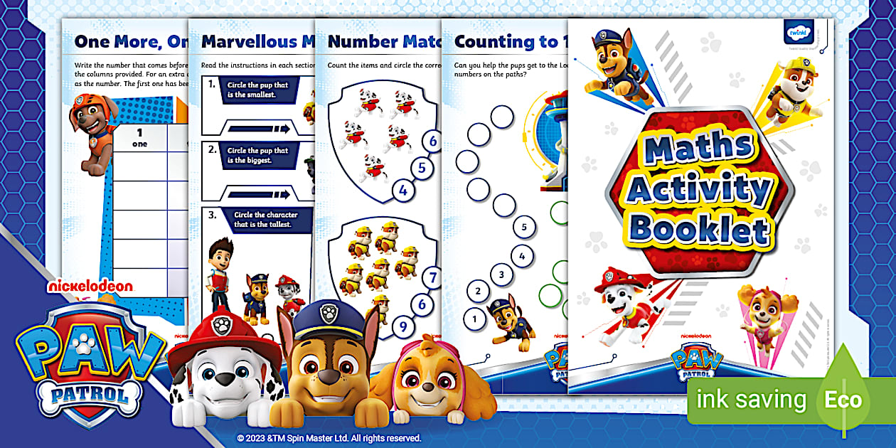 FREE! - 👉 PAW Patrol: Maths Activity Booklet [Ages 3-5]