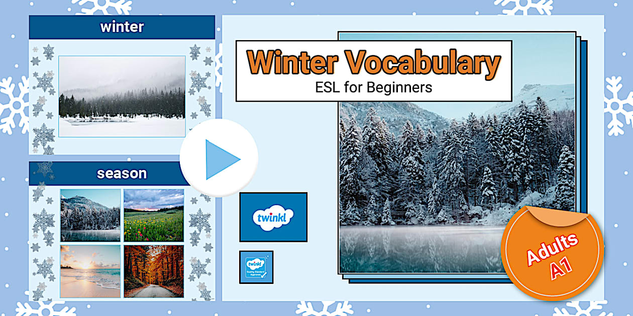 ESL Winter: Vocabulary for Beginners [Adults, A1] - Twinkl