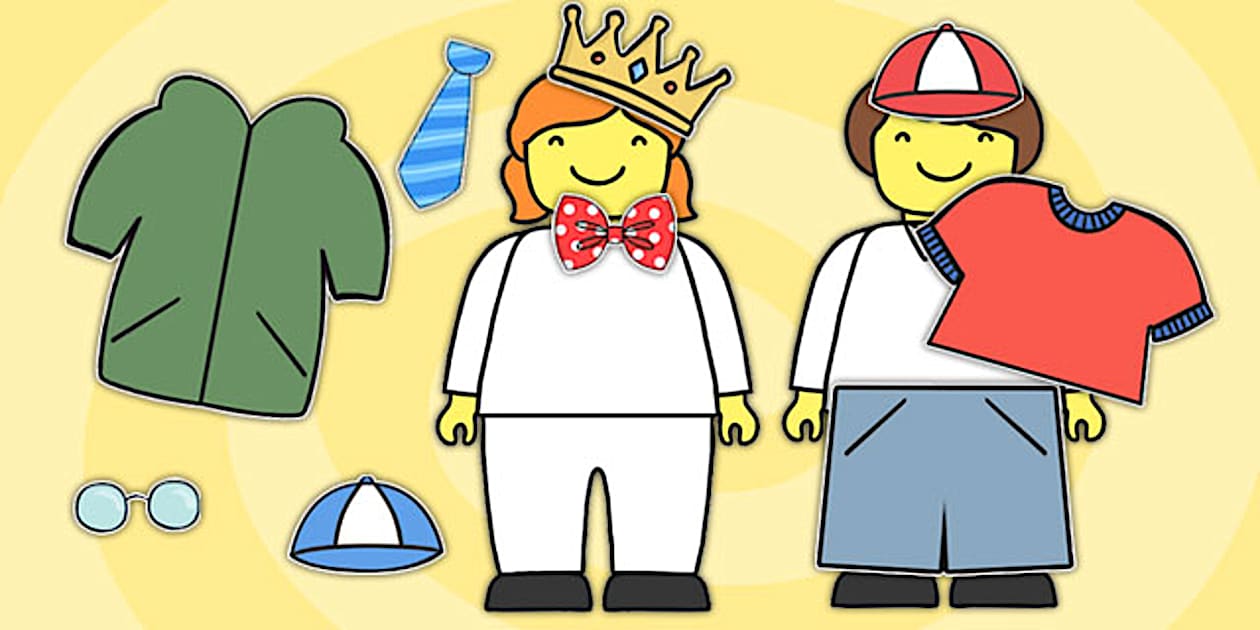 Black and White Toy Person Dress Up Activity (teacher made)