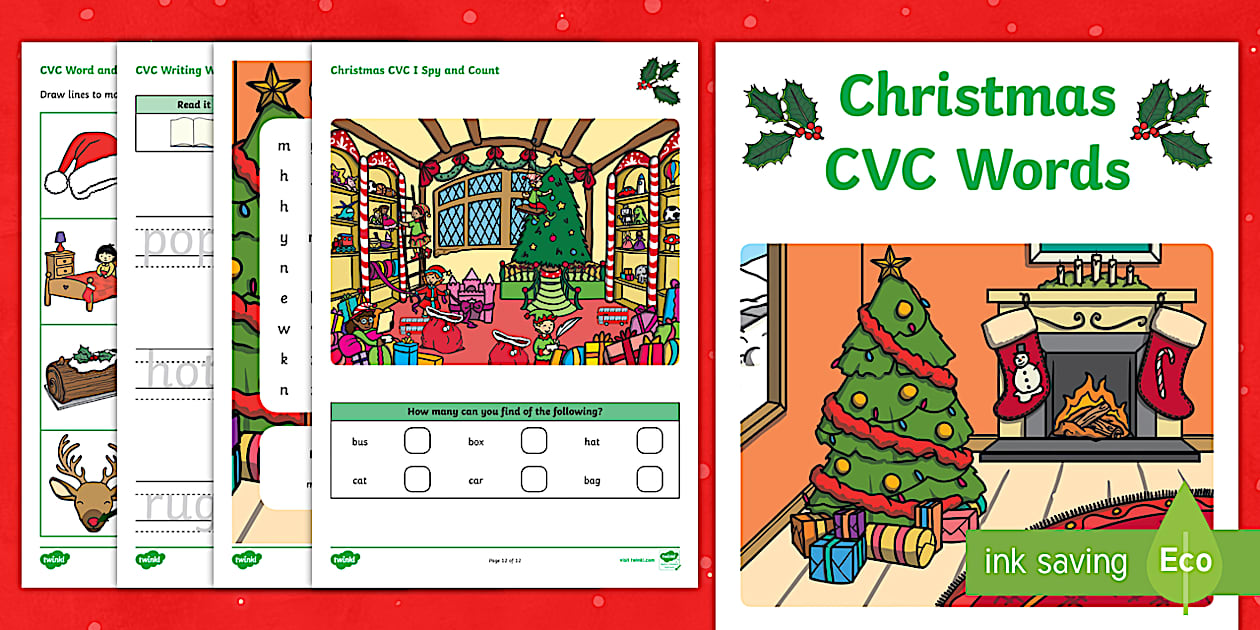 Christmas CVC Word Activity Booklet | Primary Resources
