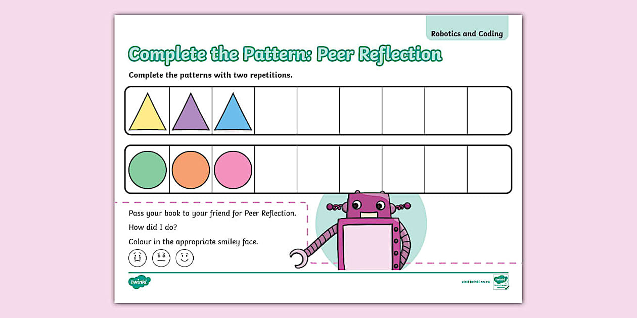 Grade 1 - Coding: Complete the Patterns (teacher made)